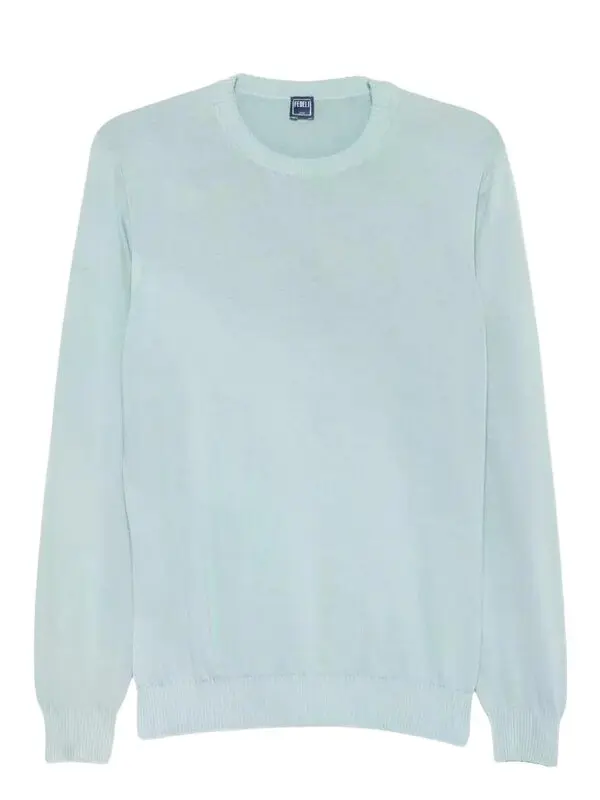 Fedeli Fine-knit Sweater - Blue