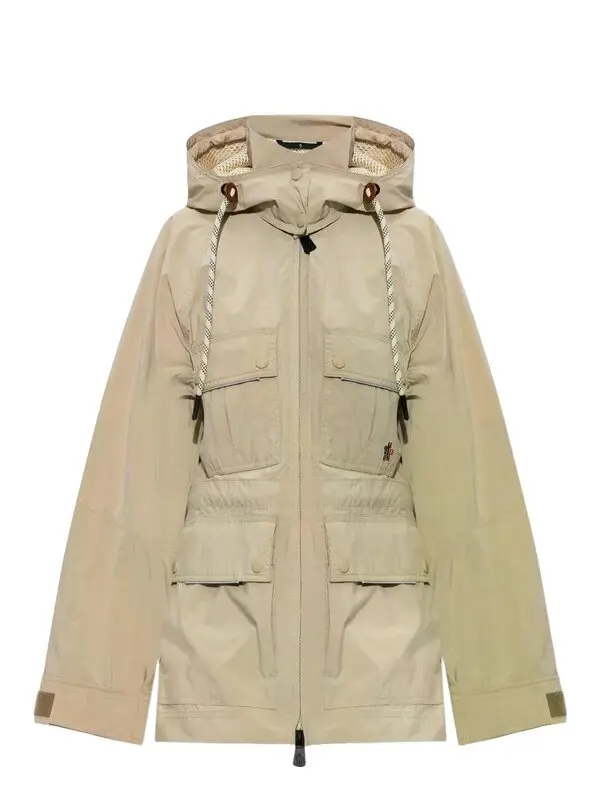 Moncler Lerozel Hooded Multi-pocket Zip-up Jacket - Neutrals
