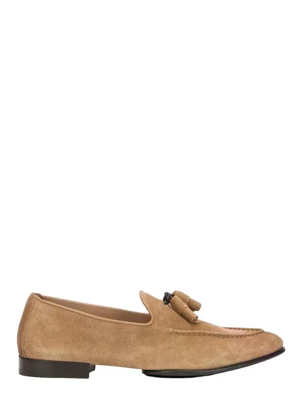 DOUCAL'S Tassel-detail Suede Loafers - Neutrals