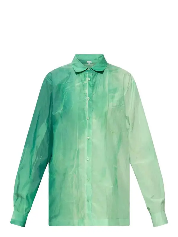 Loewe Button-down Cotton Shirt - Green