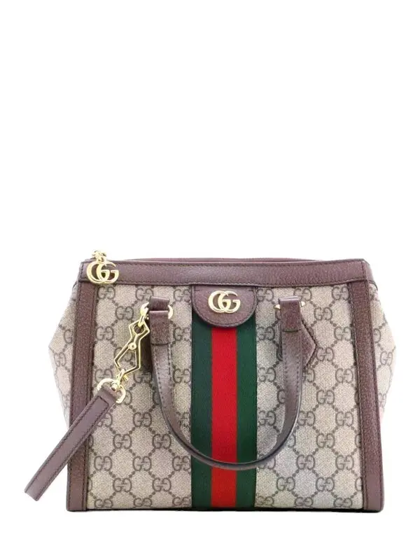 Gucci Ophidia Gg Coated Canvas Small Tote Bag - Brown