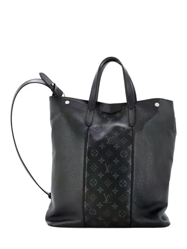 LOUIS VUITTON City Monogram Taigarama Tote Bag - Black