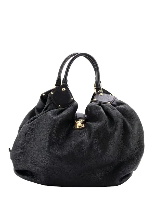 LOUIS VUITTON Xl Mahina Leather Hobo Bag - Black