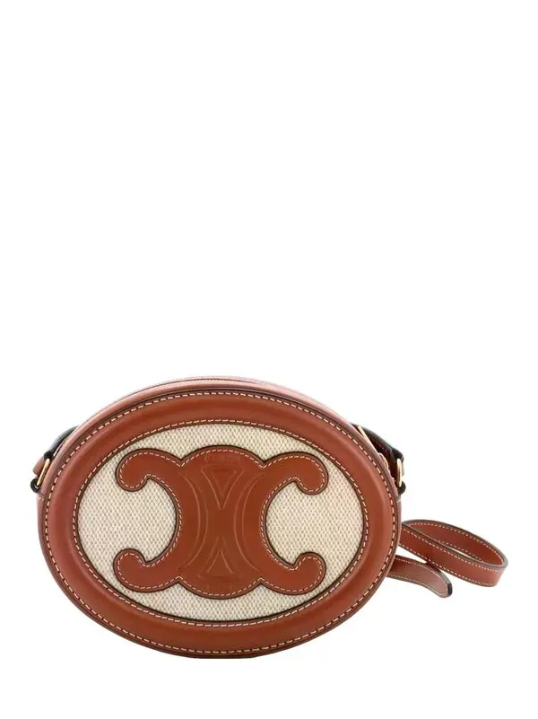 Celine Triomphe Oval Crossbody Bag - Brown