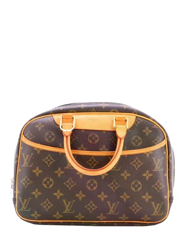 LOUIS VUITTON Trouville Handbag Monogram Canvas Satchel - Brown
