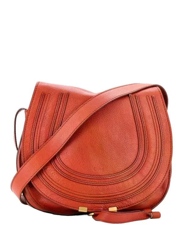 Chloé Marcie Saddle Bag Leather Medium - Brown