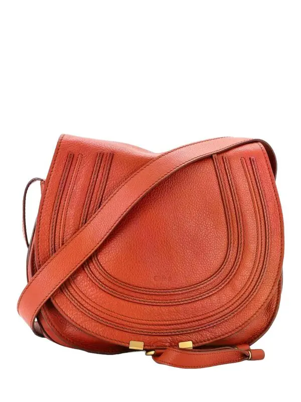 Chloé Marcie Saddle Bag Leather Medium - Brown