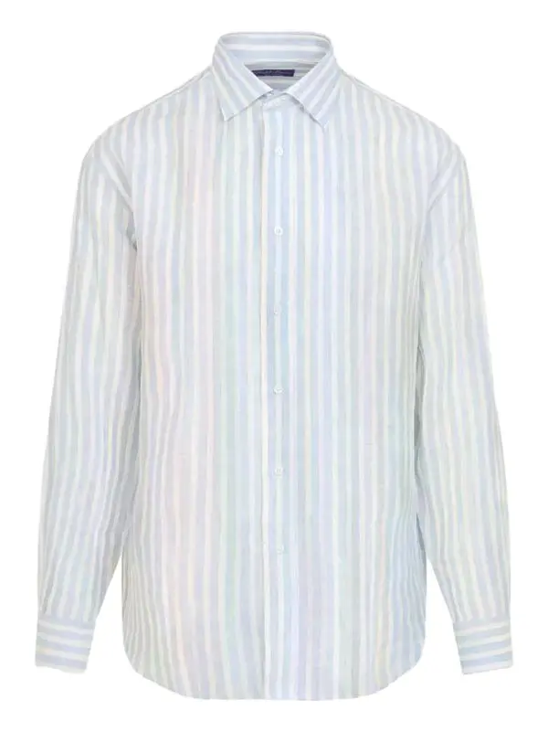 Ralph Lauren Purple Label Vertical-stripe Shirt - Blue