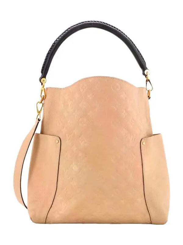 LOUIS VUITTON Bagatelle Monogram Empreinte Leather Hobo Bag - Neutrals