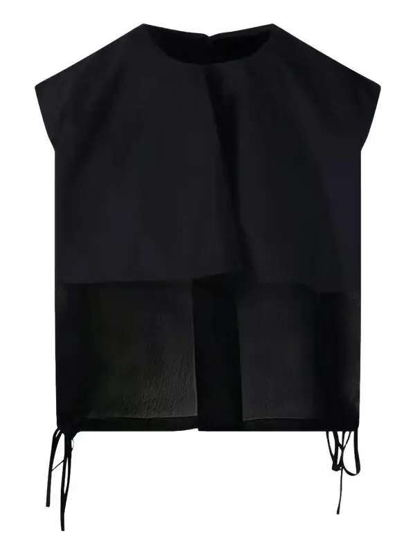 LITKOVSKA Sheer-panel Sleeveless Top - Black