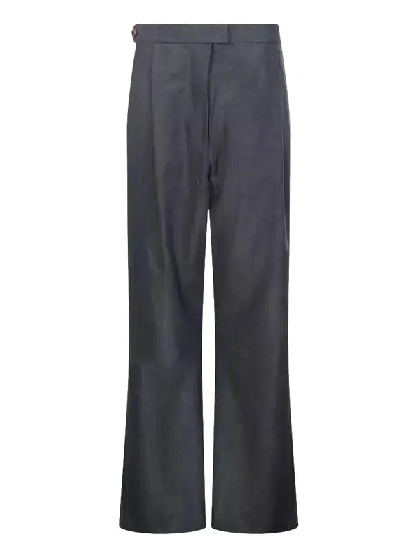 LITKOVSKA Frayed-edge Wide-leg Trousers - Grey