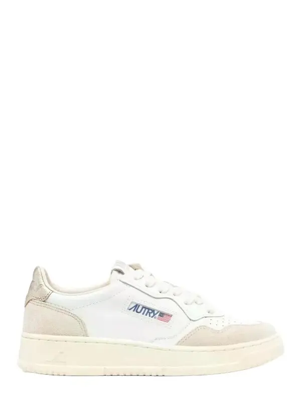AUTRY Medalist Suede-panel Sneakers - White