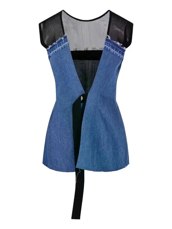 LITKOVSKA Tailored Denim Bustier - Blue