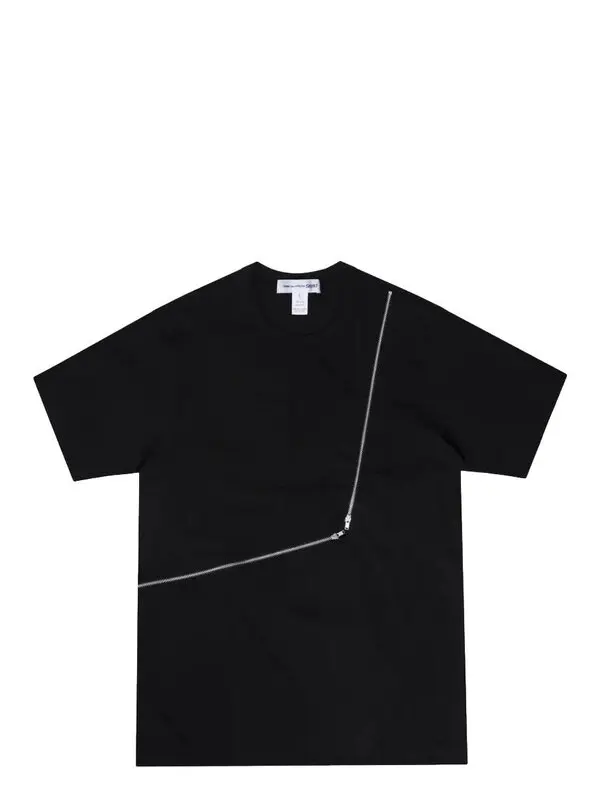 Comme Des Garçons Zip-detailed T-shirt - Black