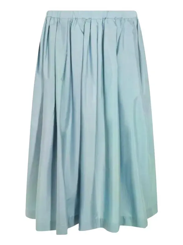 NINE:INTHE:MORNING Pleated Flared Midi Skirt - Blue