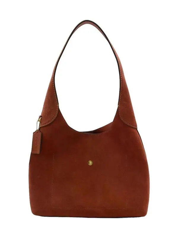 COACH Brooklyn 34 Suede Shoulder Bag - Brown