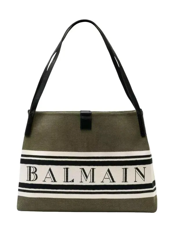 Balmain Release Shopper Shoulder Bag - Green