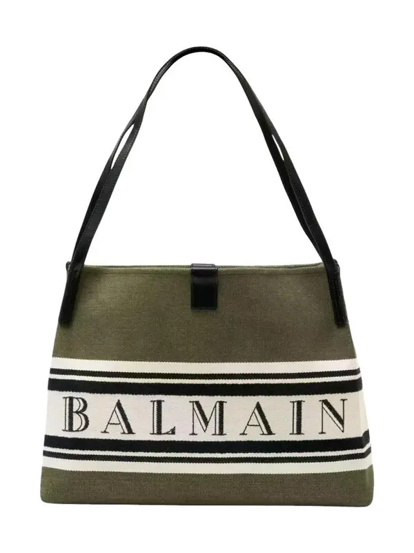 Balmain Release Shopper Shoulder Bag - Green
