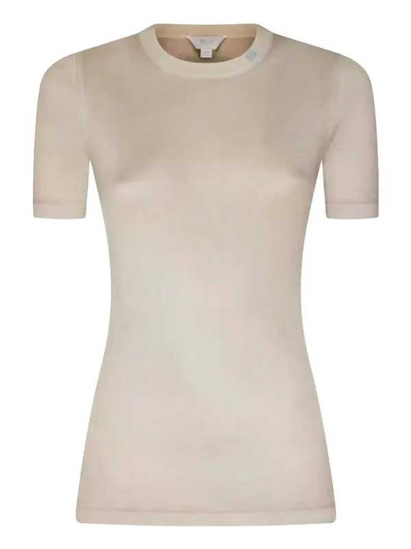 Malo Short-sleeved Cashmere Top - Neutrals