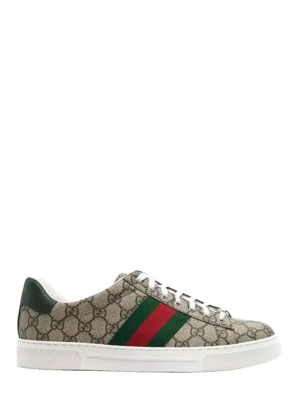 Gucci Ace Monogram Sneakers - Neutrals