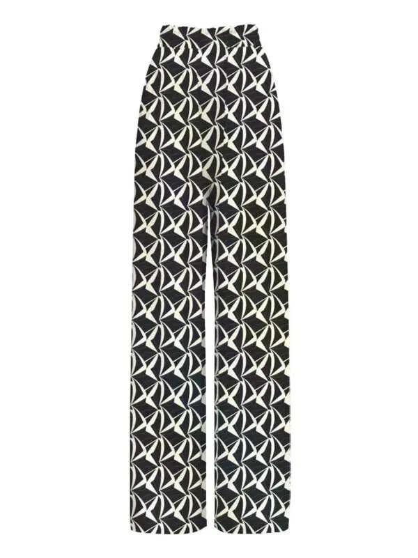 DIARRABLU Geometric Print Trousers - Black