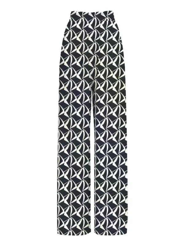 DIARRABLU Geometric Print Trousers - Black