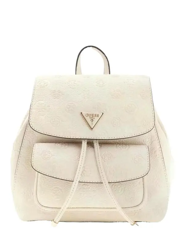 Guess Cresidia Embossed Backpack - White