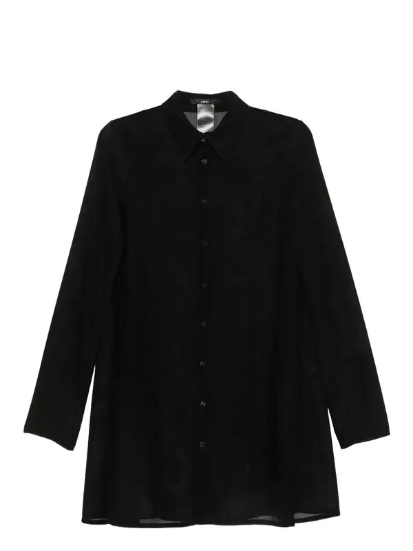 SAPIO Sheer Long-sleeve Shirt - Black