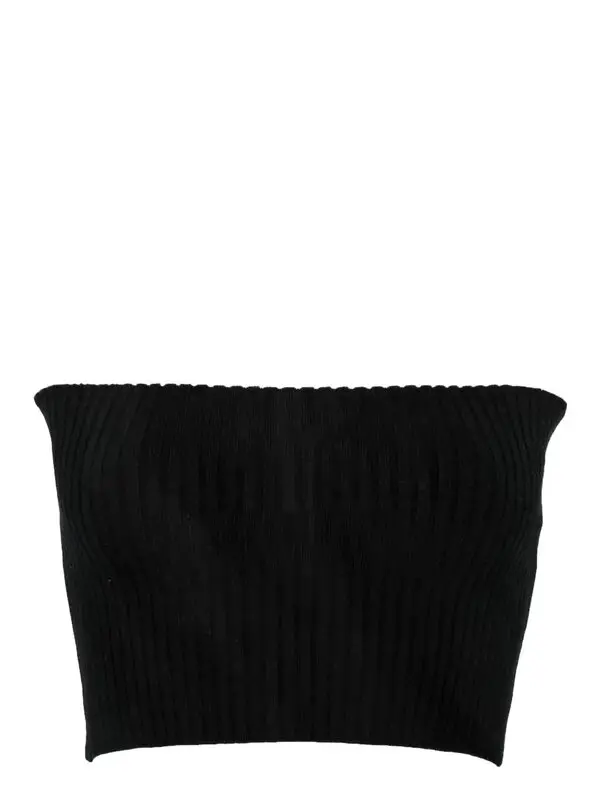Chloé Ribbed-knit Bandeau Top - Black