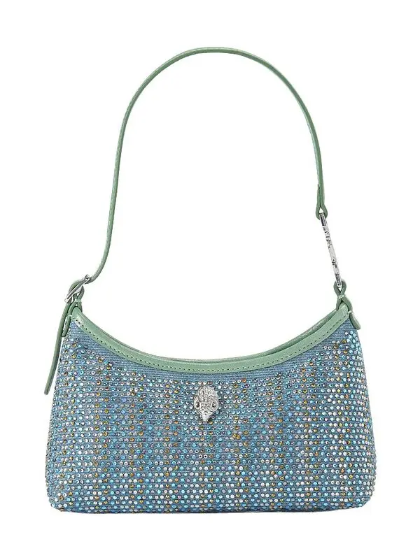 Kurt Geiger Mini Sparkling Shoulder Bag - Light Blue/green