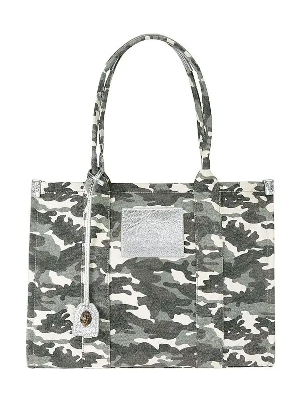 Kurt Geiger Southbank Large Camo Tote - Open Green