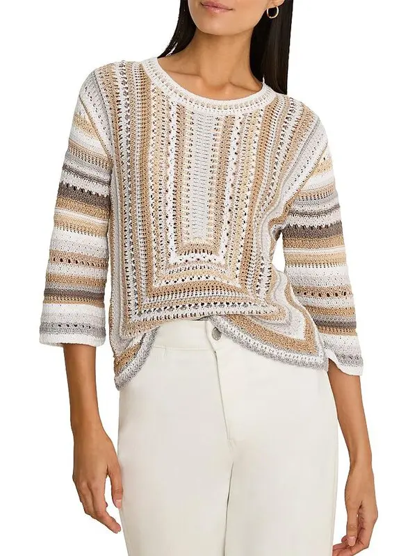 NIC+ZOE Pastiche Mix Sweater - Neutral Multi