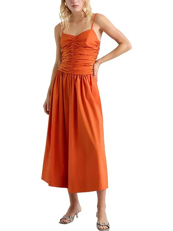 Marella Bagagli Cotton Poplin Dress - Orange