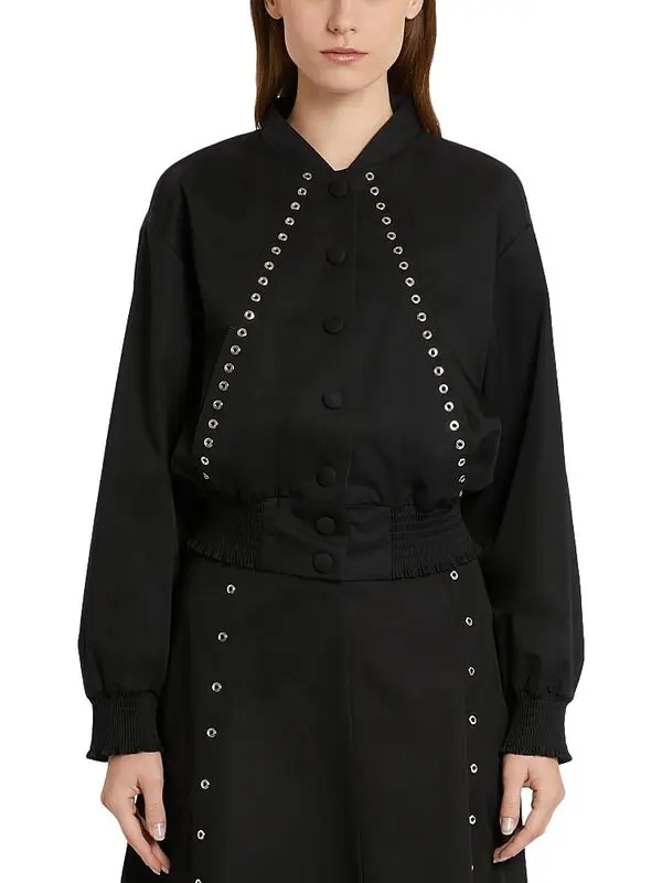 Marella Embellished Bomber Jacket - Black