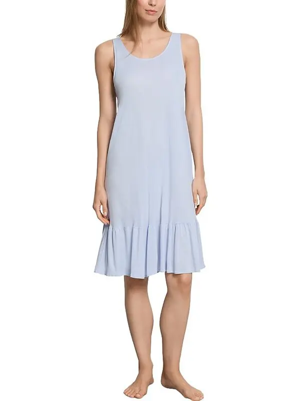 Hanro Isabella Tank Nightgown - Blue Dove