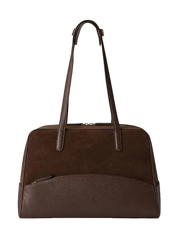 BY BANOO Core Collection 12 Hour Leather Duffel Bag - Mocha/gold