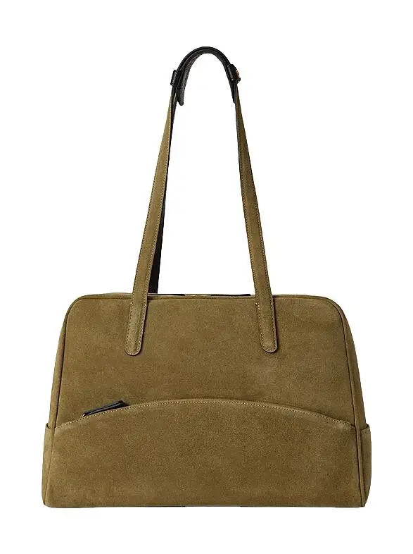 BY BANOO Core Collection 12 Hour Leather Duffel Bag - Olive/gold