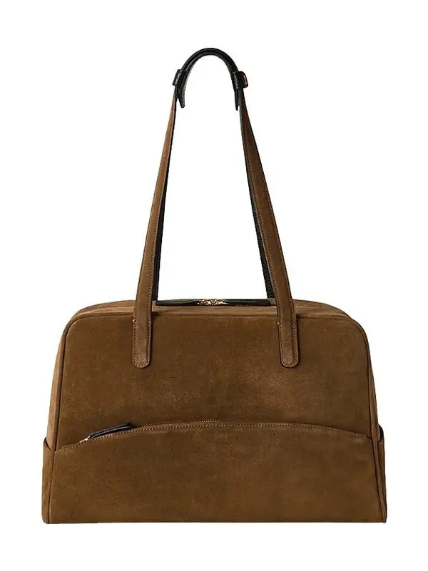 BY BANOO Core Collection 12 Hour Leather Duffle Bag - Pecan/gold
