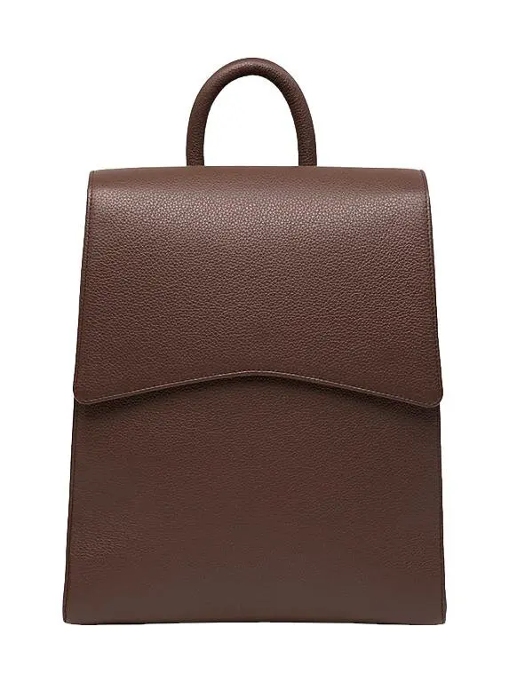 BY BANOO Core Collection City Leather Backpack - Mocha/gold