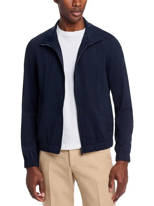 Herno Zip Jersey Jacket - Blue/ Navy