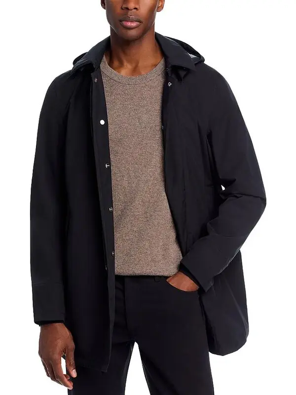Herno Waterproof City Two Layer Trench Coat - Black