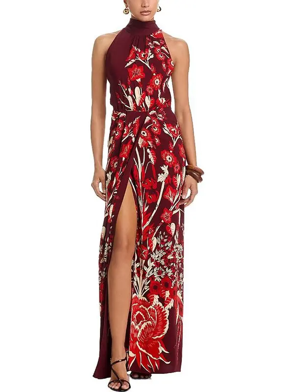 Johanna Ortiz Sacred Currents Maxi Dress - Wine/red