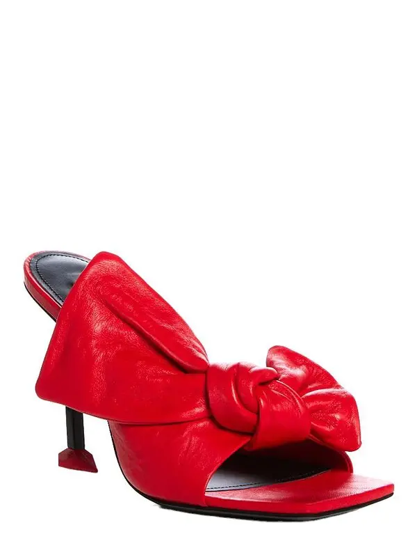 Givenchy Boudoir Bow Mule Sandals - Vermillon