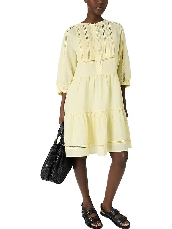 Gerard Darel Riane Tiered Dress - Yellow