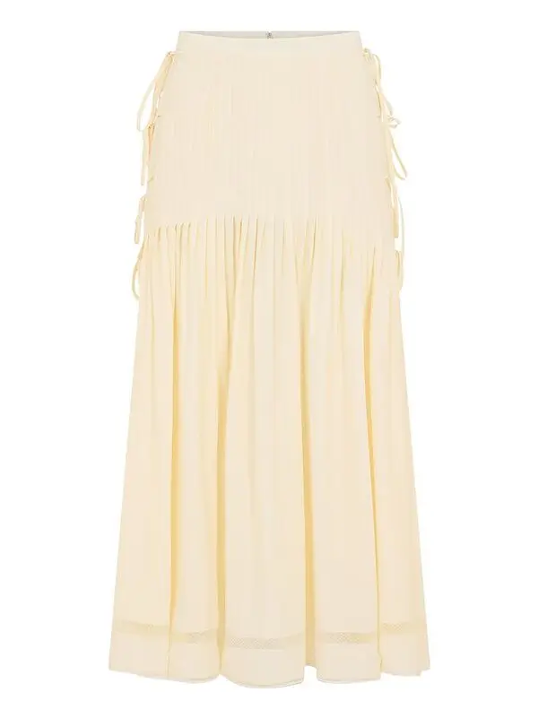 Rabanne Pleated Skirt - Ecru