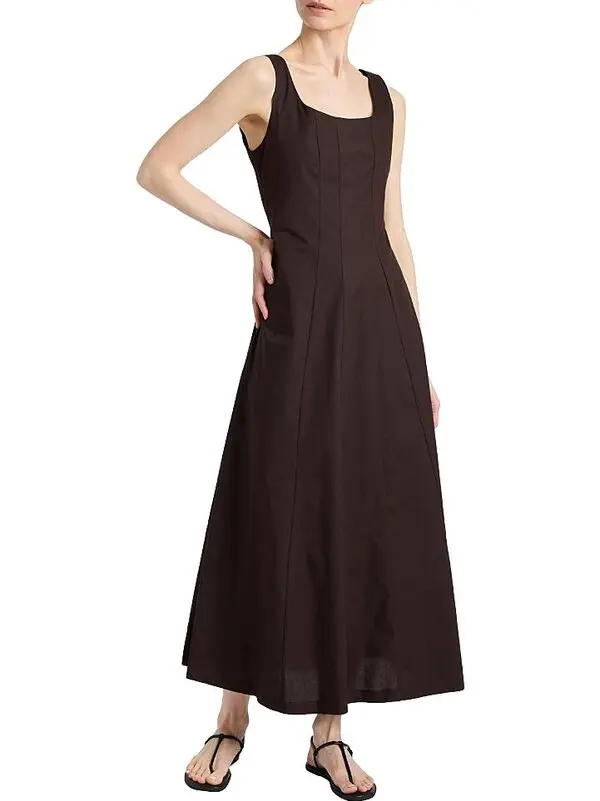 Santorelli Pagina Sleeveless Maxi Dress - Coffee