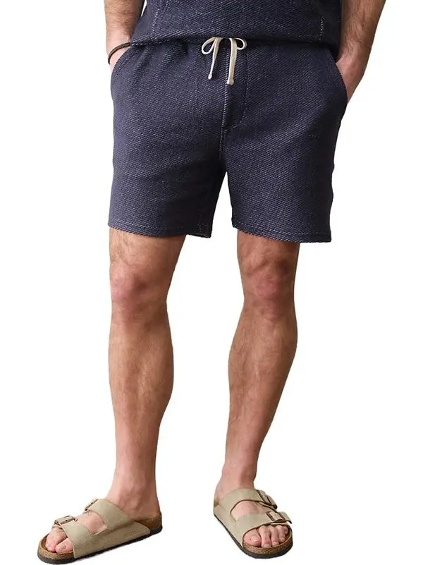 Marine Layer Portola 6" Beach Shorts - Navy/white