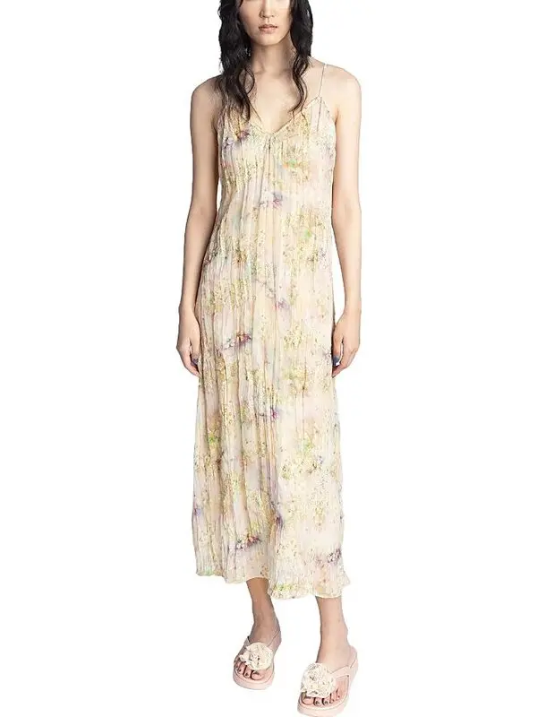 Anna Sui Oasis Blooms Slip Dress - Corn Multi