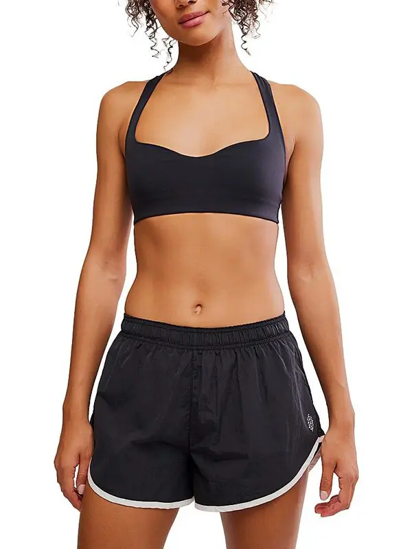 Free People Win Win Sweetheart Sports Bra - Black