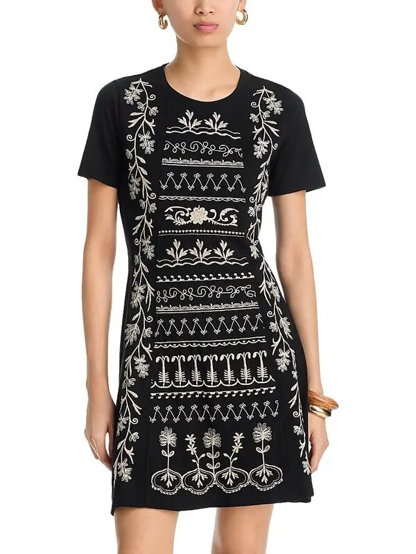 Johnny Was Azova Seamed Knit Dress - Black